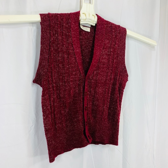 Vintage | Sweaters | Vintage Mod Red Cable Knit Cardigan Mens M | Poshmark